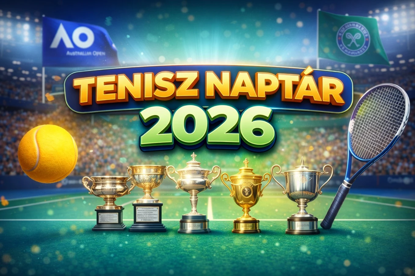 Tenisz Naptár 2026 – Grand Slam, ATP és WTA Dátumok
